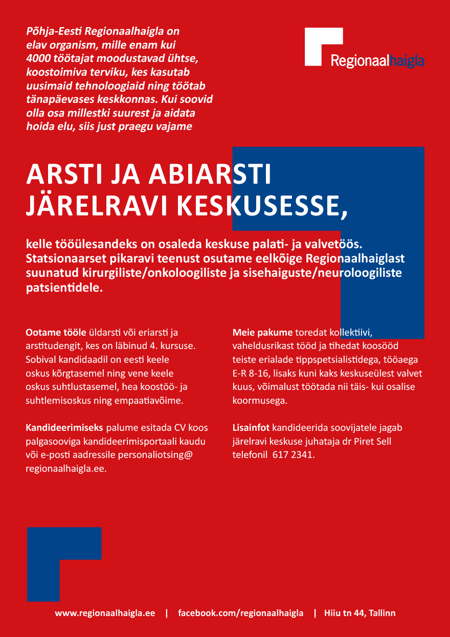 PERH otsib ARSTI ja ABIARSTI! | Med24